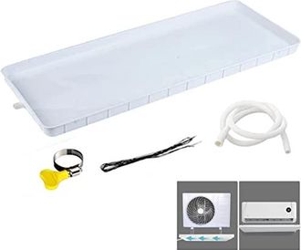 Generic Bac dégouttement de climatiseur, unité interne et externe de climatiseur Bac à eau Plateau en PP Tampon collecteur deau - Parfait for les systèmes de 