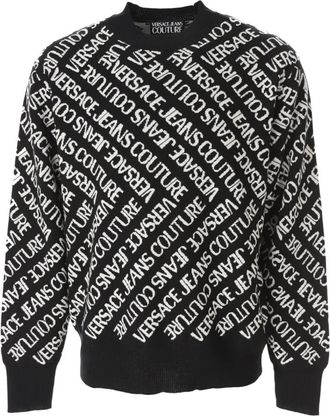 Versace Jeans Couture Homme, Pulls, Noir, Taille: S Pull Monogramme Jacquard