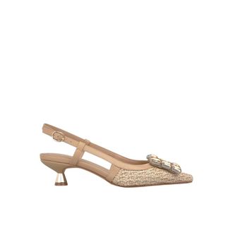 Alma En Pena Alma EN Pena, Femme, Chaussures, Beige, Taille: 39 EU Escarpin Slingback en Raphia