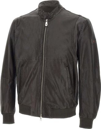 Peuterey Homme, Vestes, Brun, Taille: M Tureia Leather Jacket