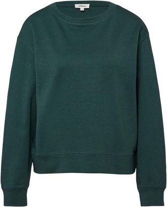 s.Oliver Sweatshirt Sweatshirt Verk&uuml;rztes Sweatshirt im Relaxed Fit aus Baumwollmix