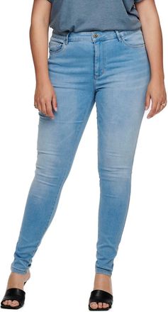 Only Carmakoma ONLY & SONS Damen Caraugusta Jeans, Light Blue Denim, 54W / 34L EU