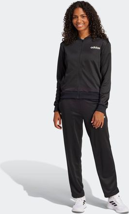 adidas Trainingsanzug ADIDAS SPORTSWEAR W LINEAR TS, Damen, Gr. XXL, schwarz, Obermaterial: 100% Polyester, Sportanz&uuml;ge Trainingsanzug, zweiteiliges Set, f&uuml;r