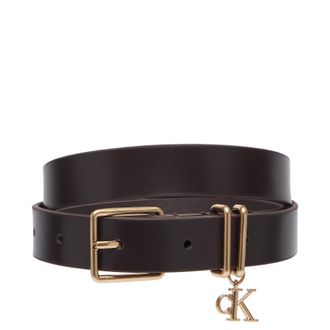 Calvin Klein G&uuml;rtel Calvin Klein Monogram Charm Keeper Belt 25Mm LV04F7086G Dunkelbraun