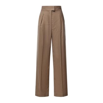 Valentino Garavani Wide Pantalons - Femme - Pantalons - Brun - Taille: 38 FR