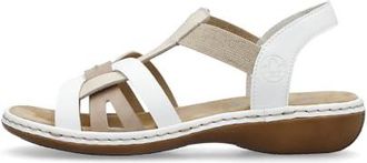 Rieker 65918 Sandales Femme Blanc 41