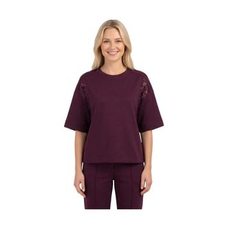 Am&eacute;lie & Am&eacute;lie Pull Agreale - Femme - Tops - Violet - Taille: 38/40 FR