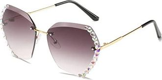 Generic Lunettes de soleil sans cadre pour femme 2025 pour lextérieur, protection solaire, décoration de fête sur la plage (couleur : C, taille : moyenne), E,