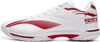 Li-Ning Mirage SE Unisex Badminton Schuhe Komfortable Freizeit Mode Atmungsaktive rutschfeste Sneakers Wei&szlig;/Rot EU 44 1/3