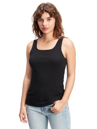 GAP Geripptes Tanktop f&uuml;r Damen, True Black, Mittel