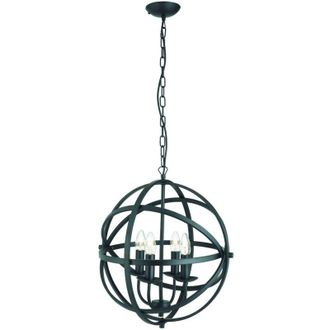 Searchlight Searchlight - Suspension orbit 4L cage Arceaux m&eacute;tal noir mat E14 4x60w diam&egrave;tre 45cm