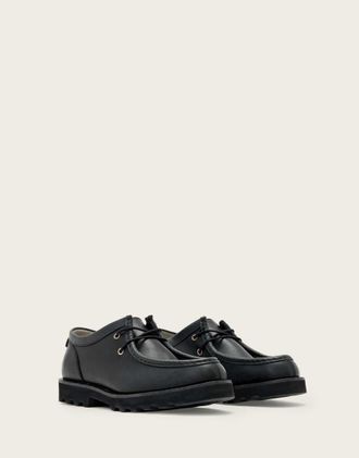 AllSaints Skiff - Schuhe in Schwarz mit abgen&auml;htem Schuhblatt