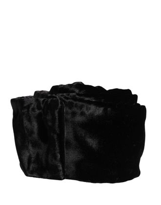 Dolce & Gabbana Womens Viscose Satin Belt Black Cotton Silk
