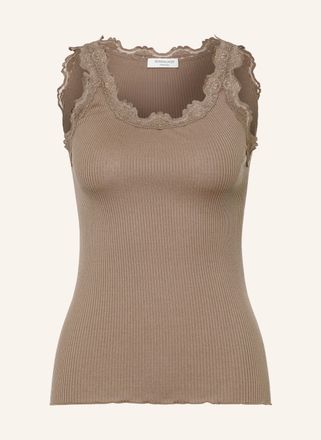 Rosemunde Top Babette Mit Seide Und Spitze braun