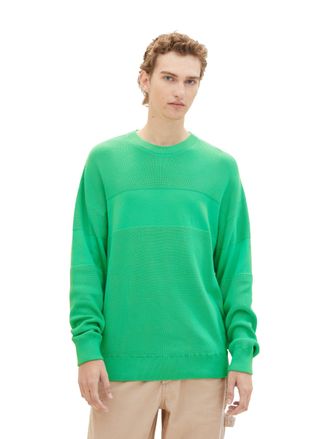 Tom Tailor Herren Relaxed Fit Crewneck Pullover, classic flash green, M