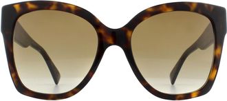 Gucci Lunettes De Soleil Gucci Gg0459s 002 D&eacute;grad&eacute; Brun De Havana