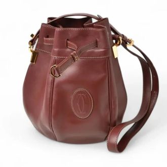 Cartier Pre-owned Leder Schultertasche - - Pre-owned - Damen - Rot - ONE SIZE