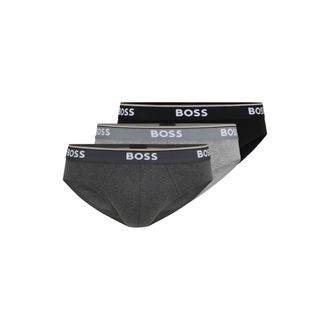BOSS Herren 3er-Pack Klassische Stretch-Slips mit Normaler Passform Slip, Grau/Anthrazit/Schwarz, X-Large