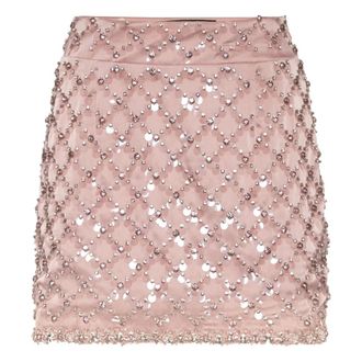 Philipp Plein Femme, Jupes, Rose, Taille: 42 FR Mini Skirt Paillettes