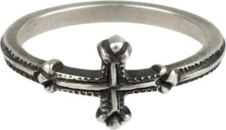 Werkstatt M&uuml;nchen unisex, Accessoires, Gris, Taille: M Ring Symbol Cross
