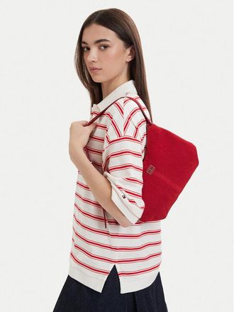 Tommy Jeans Handtasche Tjw Slouchy Suede Shoulder Bag AW0AW18859 Rot