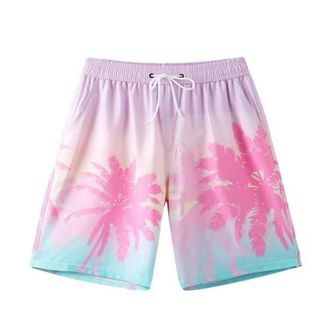 Generic HUIWDP Short de plage pour homme Style vacances Sport Cinq points Coupe ample Surf S&eacute;chage rapide avec doublure int&eacute;rieure, R10, 3XL