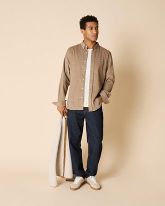 Faguo Chemise beige fonc&eacute;