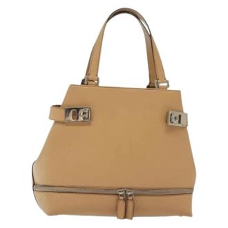 Ferragamo Pre-owned Leder Handtaschen - - Pre-owned - Damen - Braun - ONE SIZE