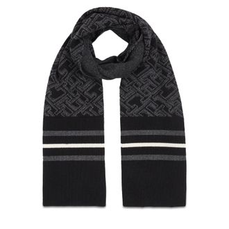 Tommy Hilfiger Schal Tommy Hilfiger Monogram Aop Scarf AM0AM12110 Schwarz