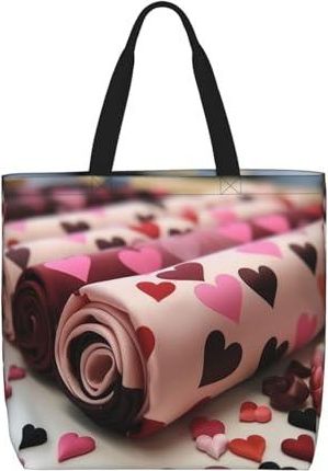 Generic Tissu DAmour Sac Fourre-Tout D&eacute;contract&eacute; Tote Bag R&eacute;utilisable Sac Fourre Tout Pour Voyage Quotidienne Plage