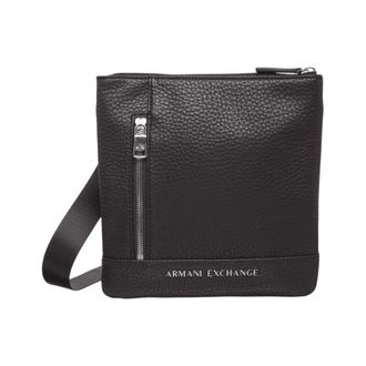 A|X Armani Exchange Homme, Sacs, Noir, Taille: ONE Size Sac bandouli&egrave;re plat avec poche ext&eacute;rieure