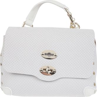 Zanellato Femme, Sacs, Blanc, Taille: ONE Size Sac en cuir Nubuck &agrave; effet &eacute;cailles