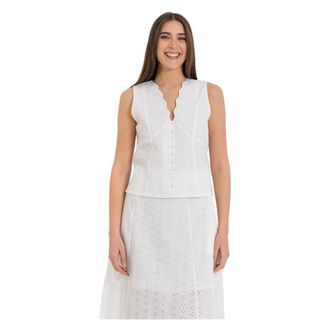 Kocca Femme, Tops, Blanc, Taille: 38 FR Sleeveless Top