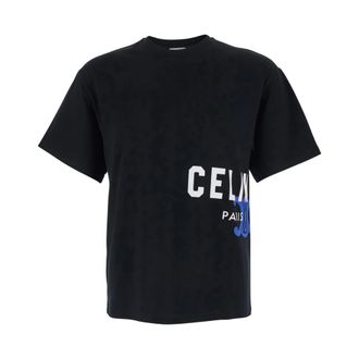 Celine T-Shirt aus Baumwolljersey - - Tops - Herren - Schwarzk - S