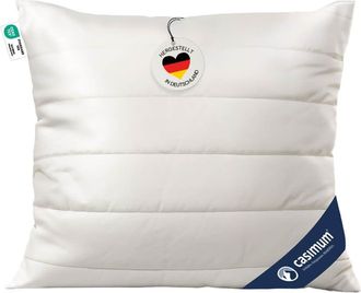 Casimum 3-Kammer Comfort Faserkissen, Füllung: 3D-Hohlfaser (Außen) und hochbauschiger Faserflaum (Innen), allergikerfreundlich, für Rücken- und Seitenschläfe