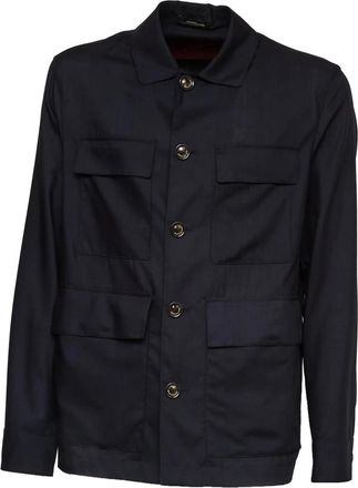 Montecore Homme, Vestes, Bleu, Taille: 2XL Veste L&eacute;g&egrave;re &agrave; Col Classique