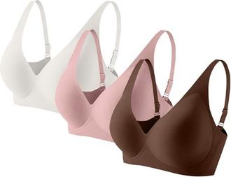 Generic Soutien-gorge fronc&eacute; doux et confortable - Soutien-gorge sans fil - Lingerie pour femme - Soutien-gorge de sport quotidien - Soutien-gorge dentra&icirc;neme