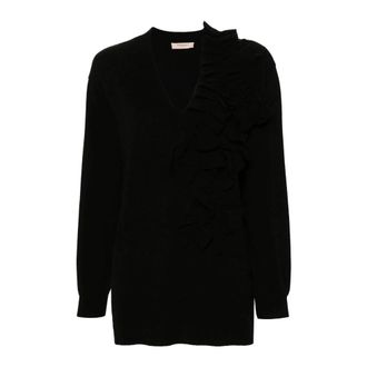Twinset Kaschmir-Mix Strickpullover - - Knitwear - Damen - Schwarzk - S