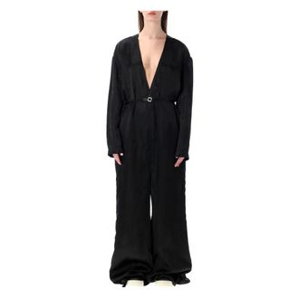 Rick Owens Femme, Combinaisons et Ensembles, Noir, Taille: 34 FR Combinaison Ceintur&eacute;e