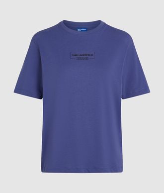 Karl Lagerfeld Regular Outline Logo Tee, Skipper Blue, M