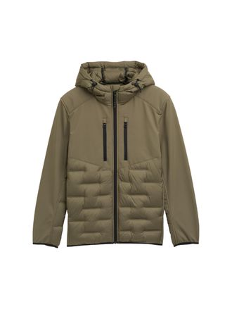 Tom Tailor Herren Hybrid Steppjacke mit Kapuze