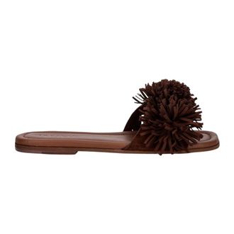 INUIKII Fringes Flower Slide - - Shoes - Damen - Braun - 39 EU