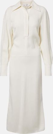 Victoria Beckham Robe midi asym&eacute;trique en cady