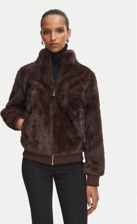 Rinascimento Rinascimento Pelzmantel CFC0128524003 Dunkelbraun Regular Fit