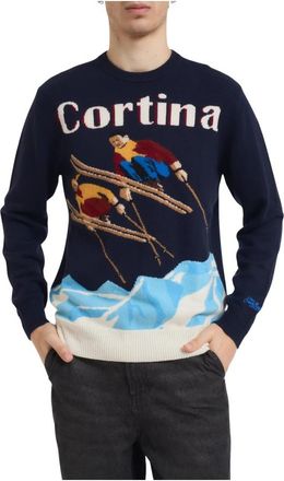 MC2 Saint Barth Homme, Pulls, Bleu, Taille: M Maille &agrave; col rond