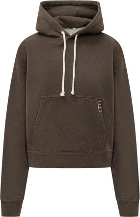 J.W.Anderson Femme, Sweatshirts et sweats &agrave; capuche, Brun, Taille: 38 FR Curved Hem Sweat &agrave; capuche