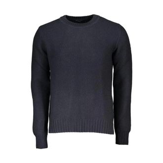 North Sails Pullover mit Waffelstrick und Rundhalsausschnitt - - Knitwear - Herren - Blau - M