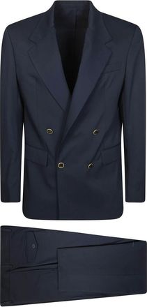 Mars&eacute;m Marsem, Homme, Costumes, Bleu, Taille: XL Abito DP 4 Bottoni Rever Specchio Pantalone New Slim