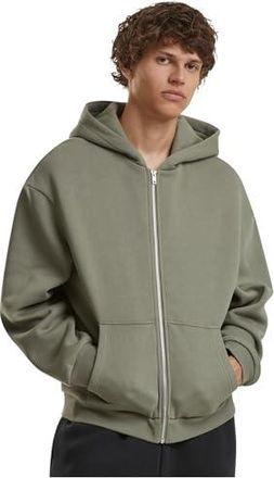 Build Your Brand By285-fluffy Zip Hoody Sweat-Shirt à Capuche, Vert paléolive, 3XL Homme