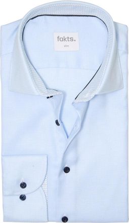 Fakts Homme, Chemises, Bleu, Taille: 2XL Slim Fit Busy Shirt